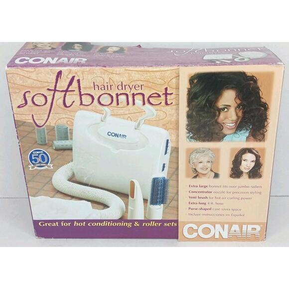 Conair | Hair | Vtg Conair Soft Bonnet Styling Hair Dryer 4 Heatspeed W ...